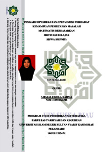 PENGARUH PENDEKATAN OPEN-ENDED TERHADAP KEMAMPUAN PEMECAHAN MASALAH MATEMATIS BERDASARKAN ...